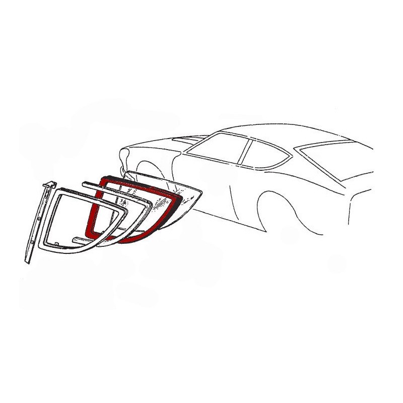 Rear quarter window glass seal (240Z 260Z 280Z)