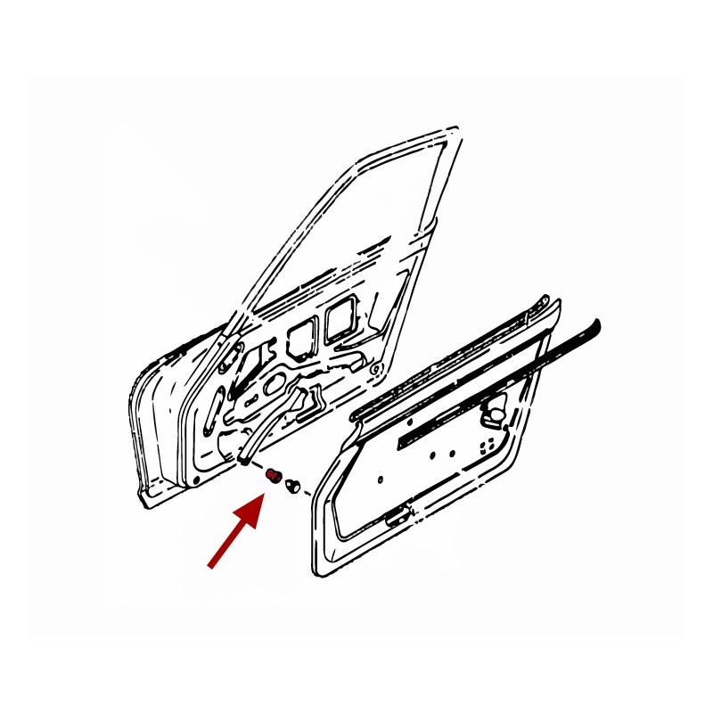 OEM door panel clip insert cup (240Z)