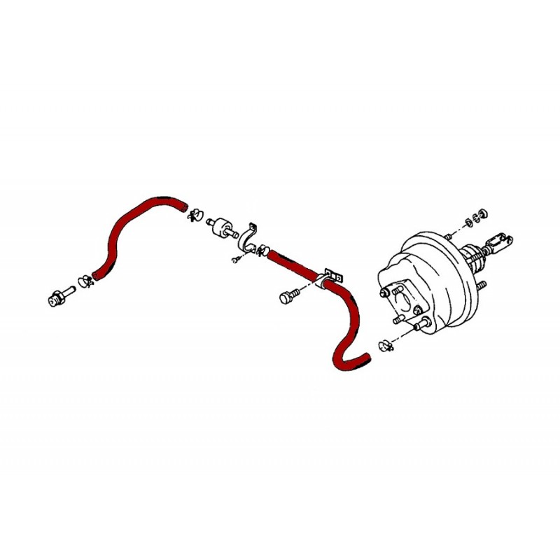 Brake booster braided hose set (71-74) (240Z)