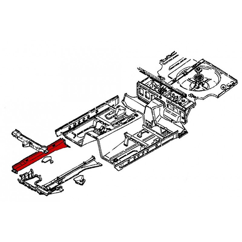 Longeron avant droit (260Z 280Z)