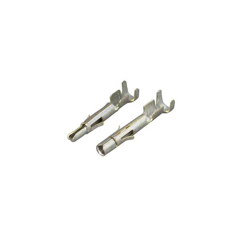 Cylindrical terminal for waterproof connector