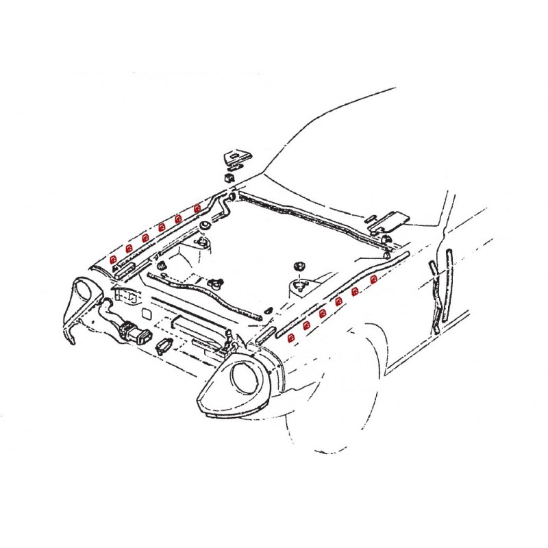 Front fender rubber liner clip (240Z 260Z 280Z)