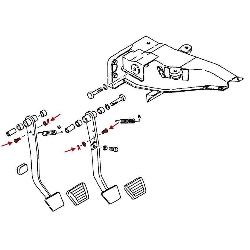 Brake and clutch pedal clevis pin kit (240Z 260Z 280Z 280ZX)