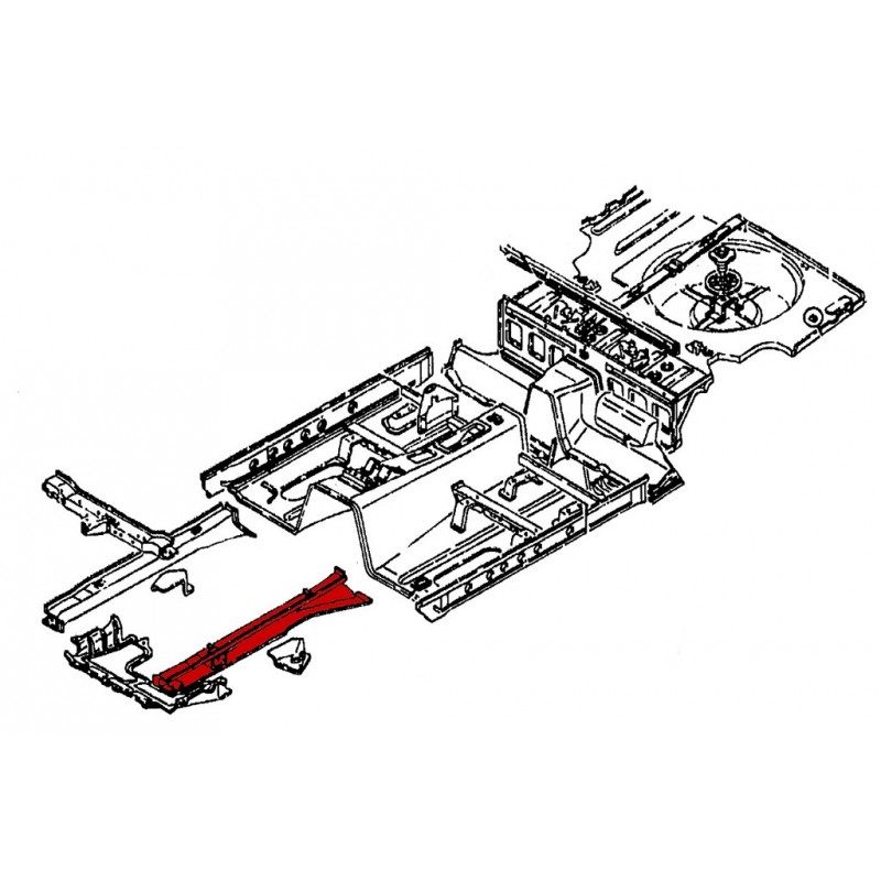 LEFT FRONT CHASSIS RAIL (240Z 260Z)