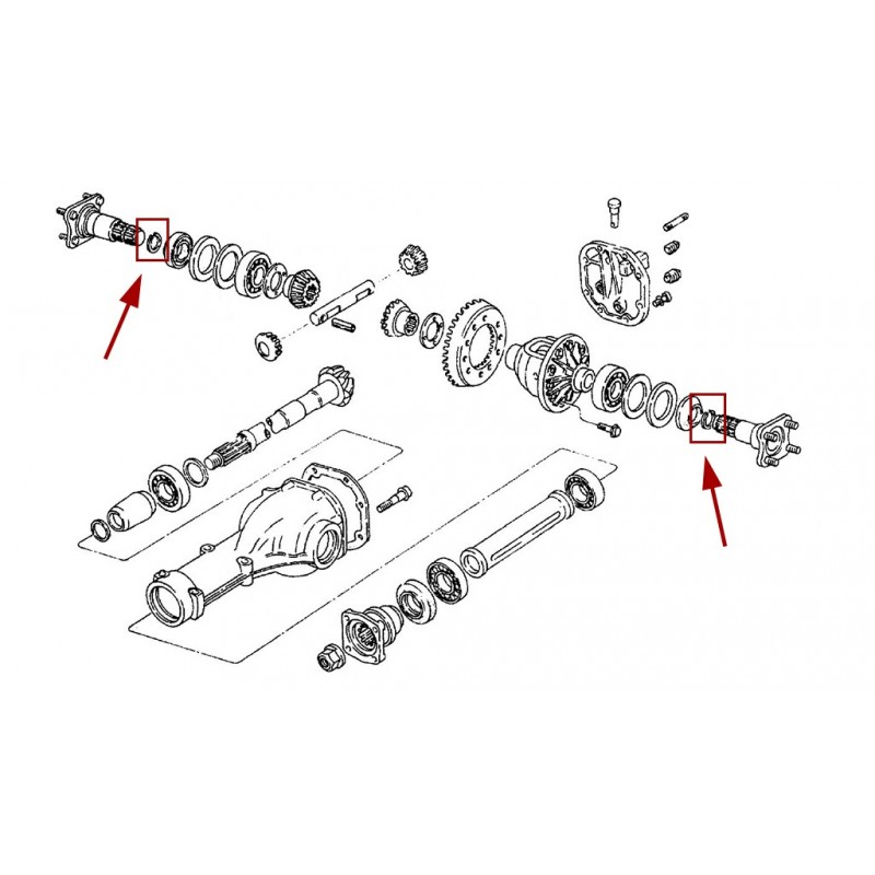 Clip jonc d'arbre sortie différentiel R200 (260Z 280Z)